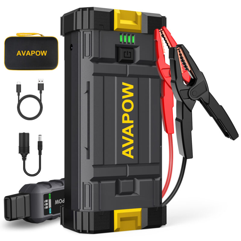 2024 Upgraded AVAPOW Car Jump Starter, 4000A Peak Battery Jump Starter ...